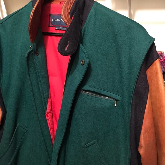 Gant | Jackets & Coats | Gant 9s Vintage Large Lambskin Leather Sleeve ...